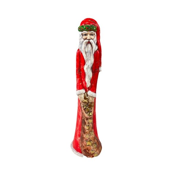 Handmade | Holiday | Old World Santa Claus Tall Ceramic Handmade By ...